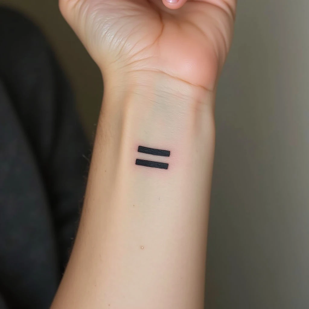 Decoding the Black Equal Sign Tattoo: Meaning & Inspiration - TattoosTours
