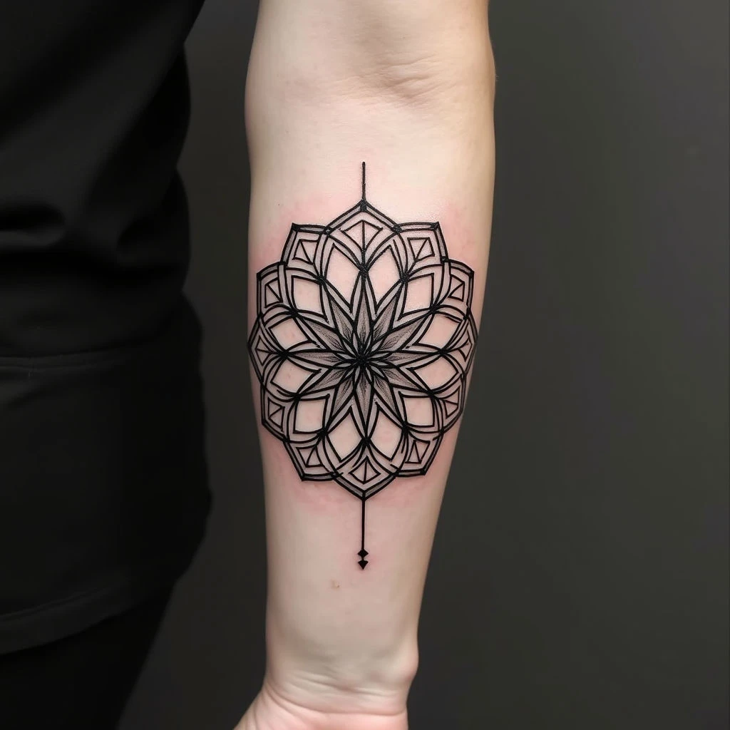 Geometric Mandala Tattoo Design - TattoosTours